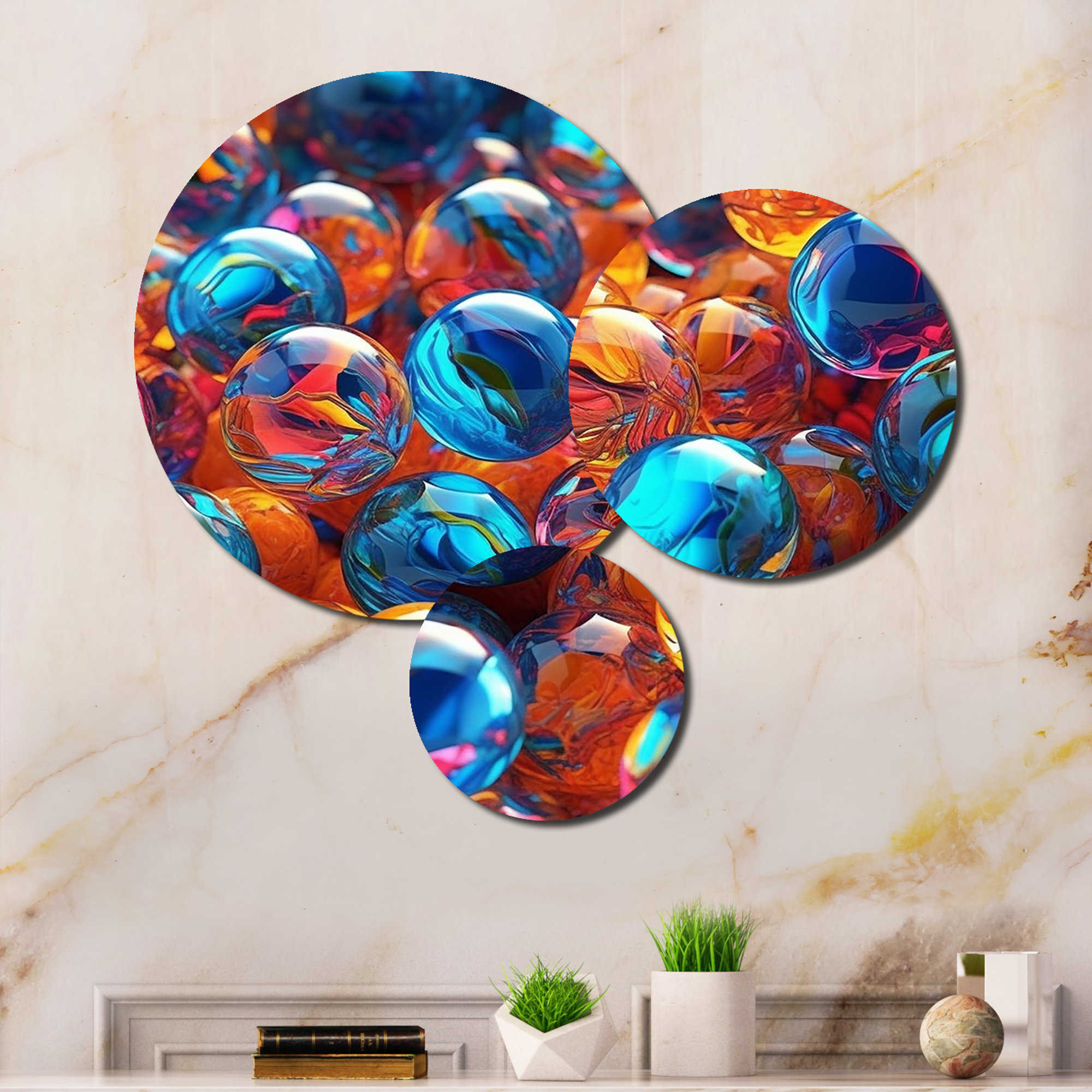 Ivy Bronx Mystical Marbles III - Abstract Shapes Living Room Set - Wayfair Canada